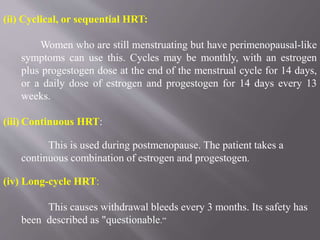 Hormone replacement therapy | PPTX