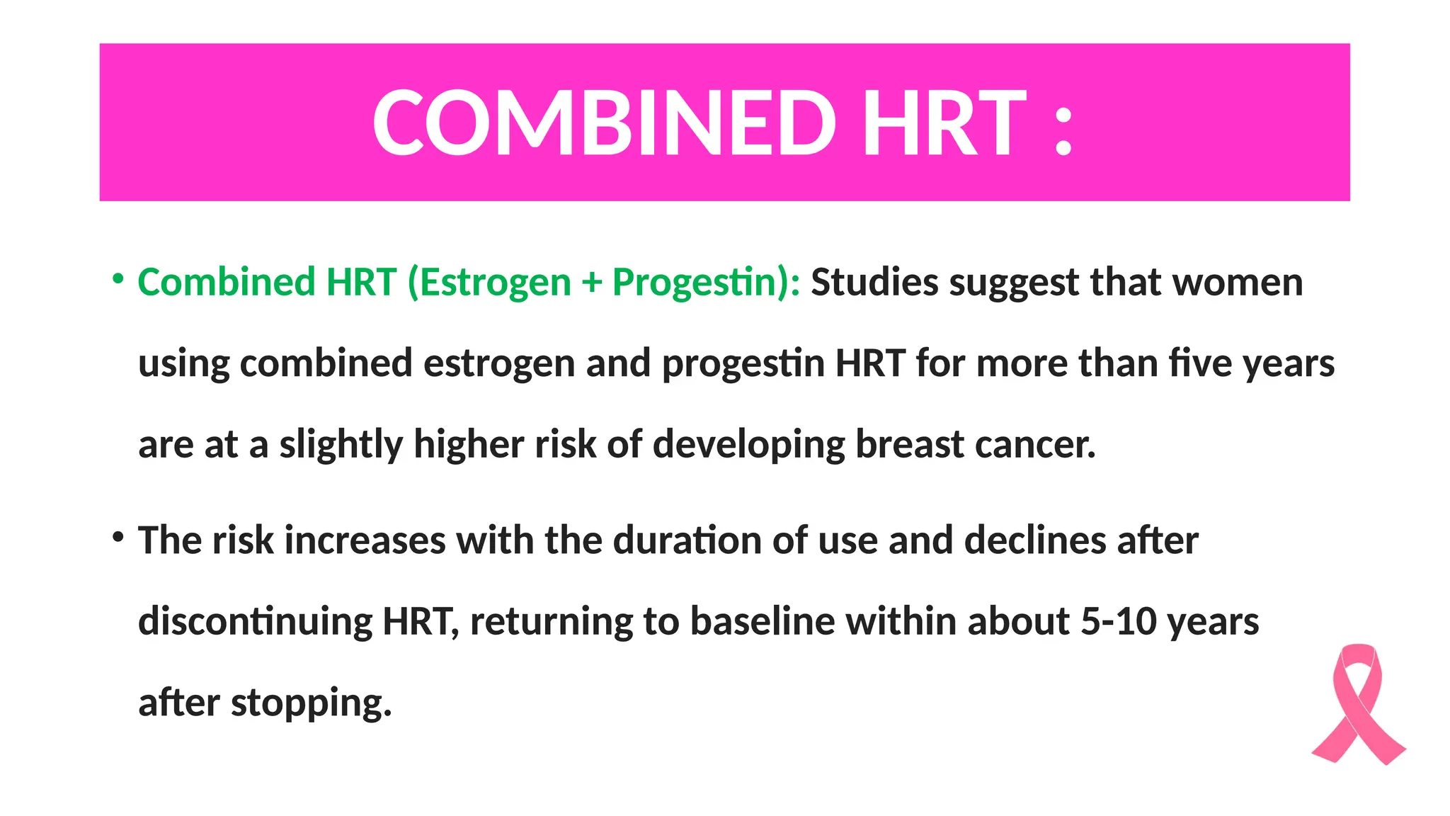 Current Understanding on Hormone Replacement Therapy Combined Oral ...