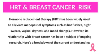 Current Understanding on Hormone Replacement Therapy Combined Oral ...