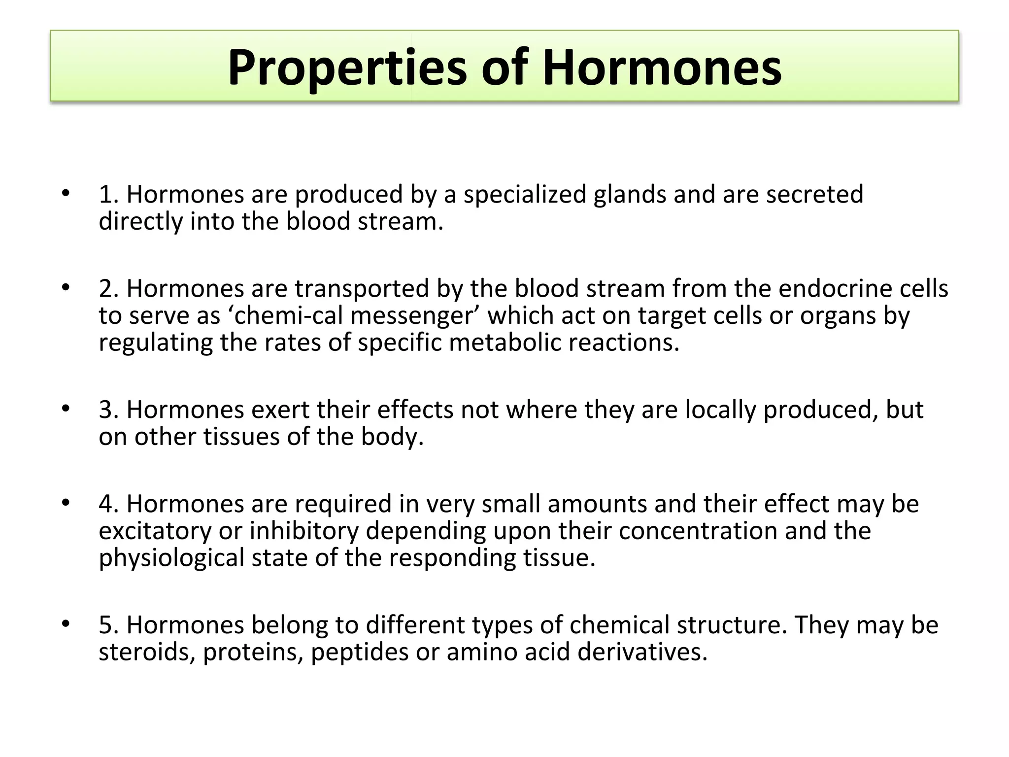 Hormones and its classification | PDF