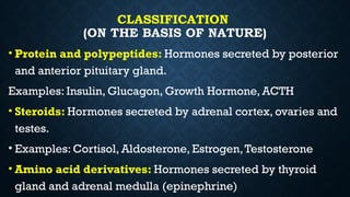 Hormones classification, mechanism and role.pptx