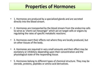 HORMONES AND CLASSIFICATION WITH THEIR FUNCTIONS | PPTX