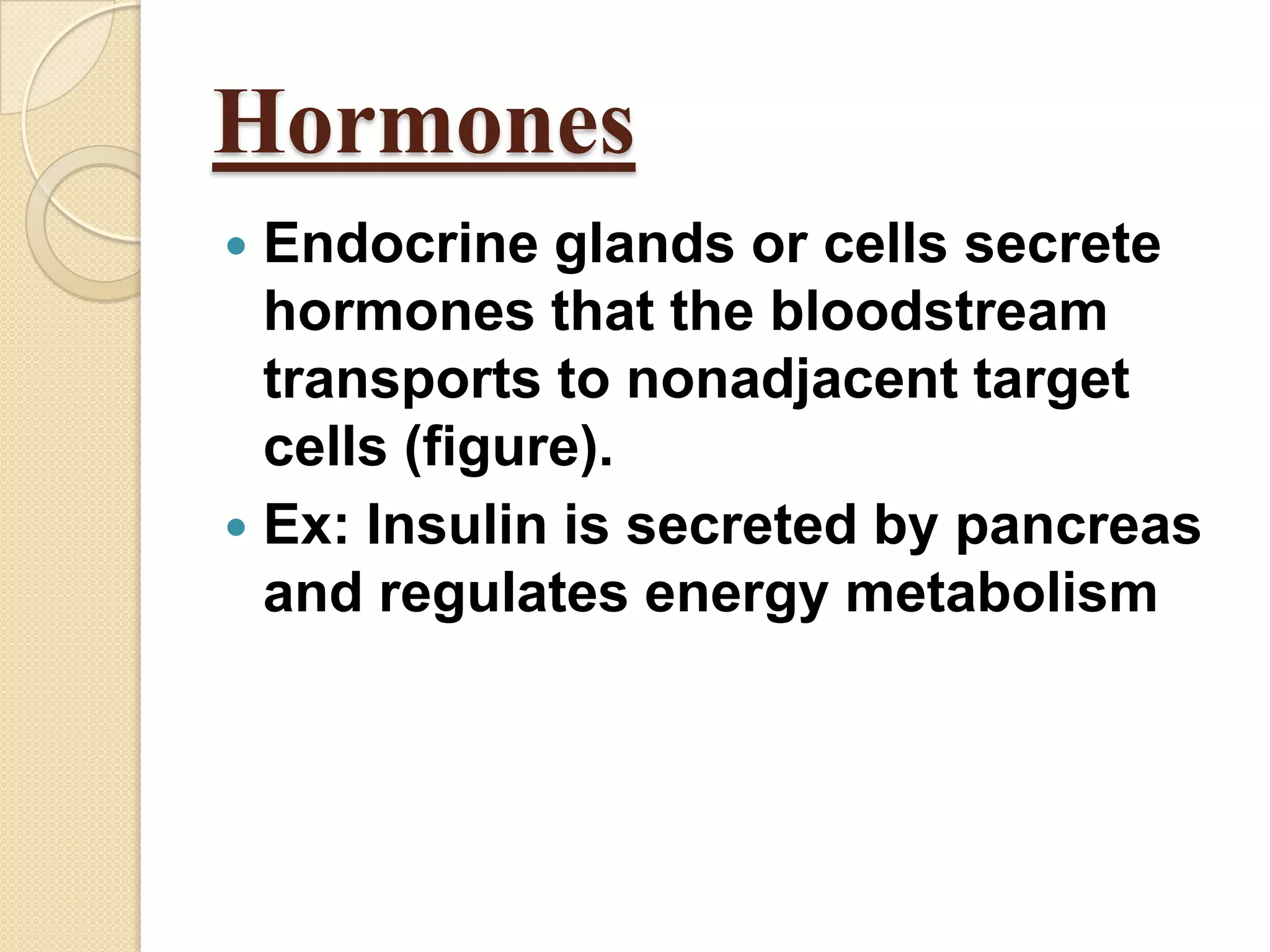Hormones and their feedback system | PPTX