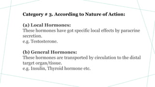 Hormones, classification and target organs.pptx
