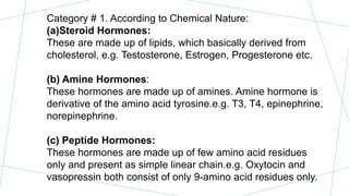 Hormones, classification and target organs.pptx