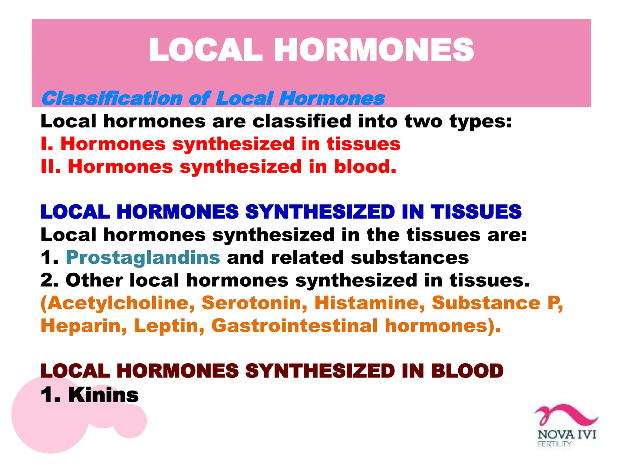 HORMONES & DISORDERS OF ANTERIOR & POSTERIOR PITUITARY GLAND & LOCAL ...