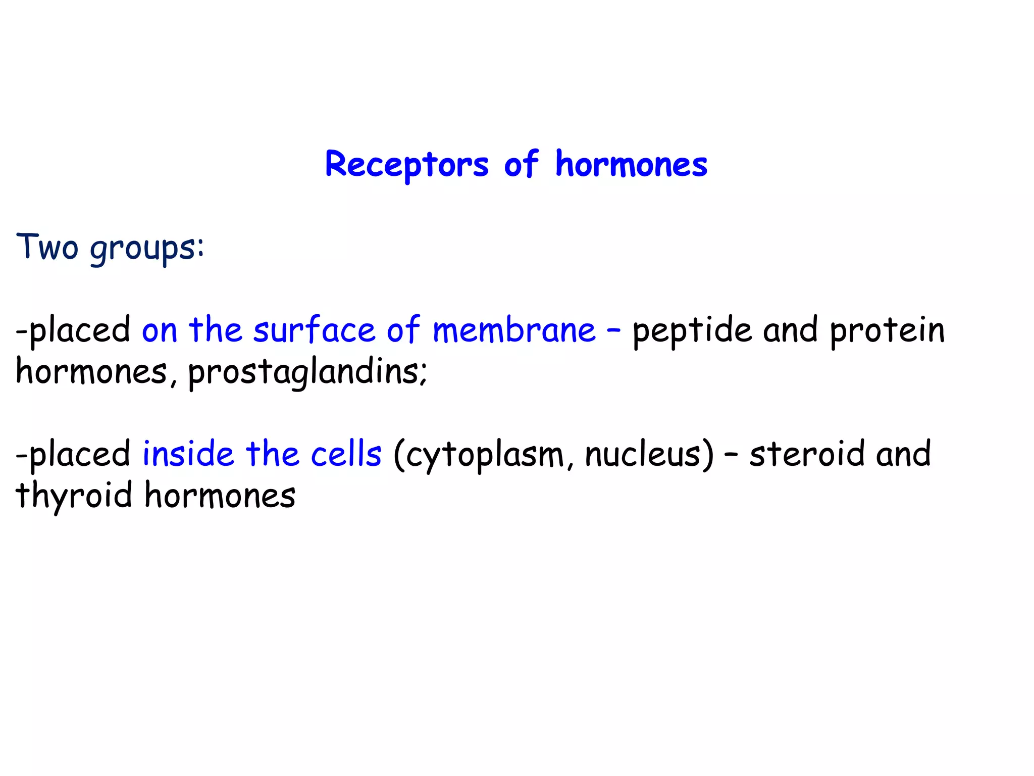 Hormones gen. characterist., classific. i | PPTX