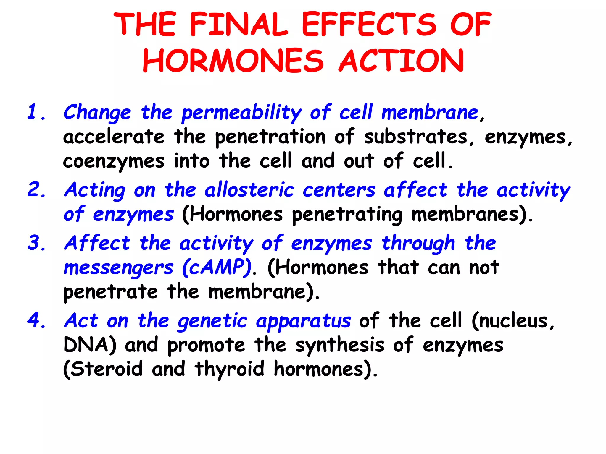 Hormones gen. characterist., classific. i | PPTX
