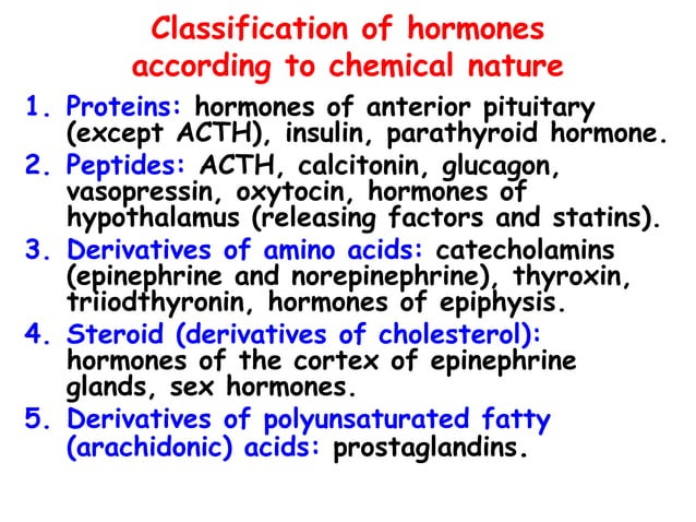 Hormones gen. characterist., classific. i | PPTX