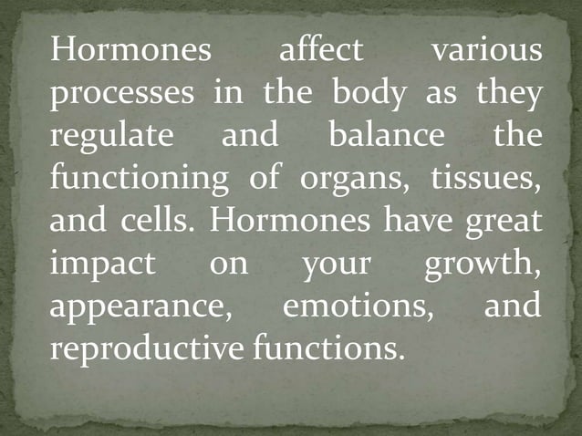 Hormones in the body.pptx | Hormonal Disorders | Endocrine and ...