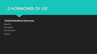 HORMONES OF GIT AND ADRENAL GLAND.pptx git | PPT
