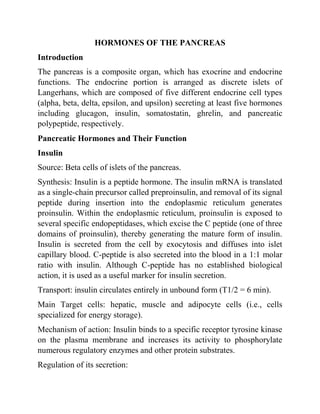 HORMONES OF THE PANCREAS AND THEIR METABOLIC ROLES.docx