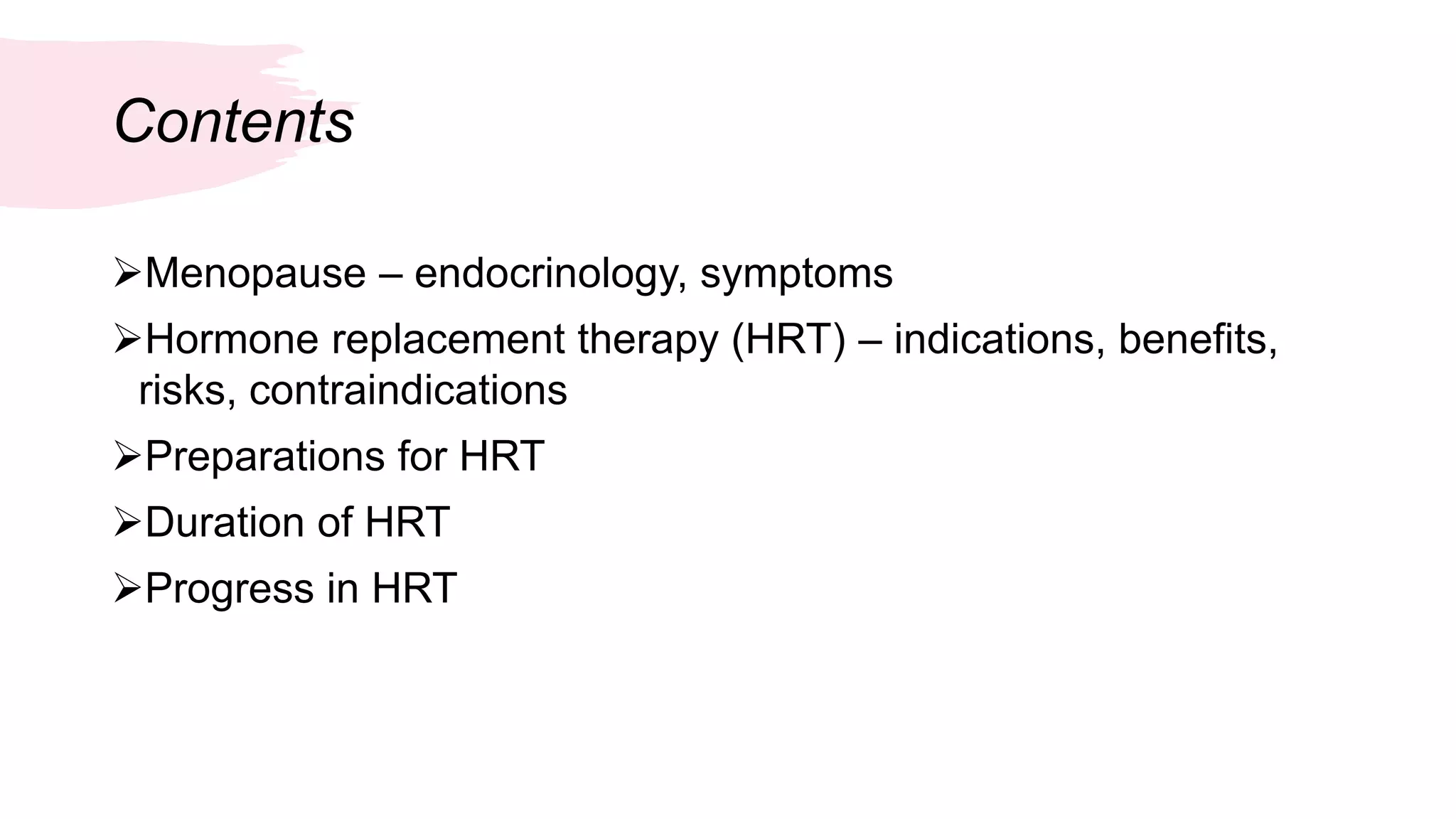 Hormone therapy in postmenopausal women | PPTX