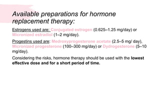 Hormone therapy in postmenopausal women | PPTX