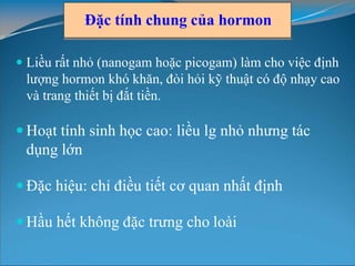Hormone, quá trình truyền đạt thông tin (Sinh học cơ thể động vật) | PPTX