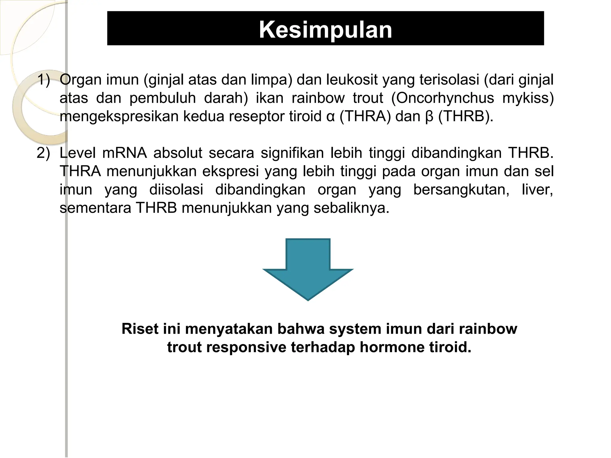 Penanda Tiroid Pada Organ Imun dan Sel Ikan Teleostei Rainbow Trout ...