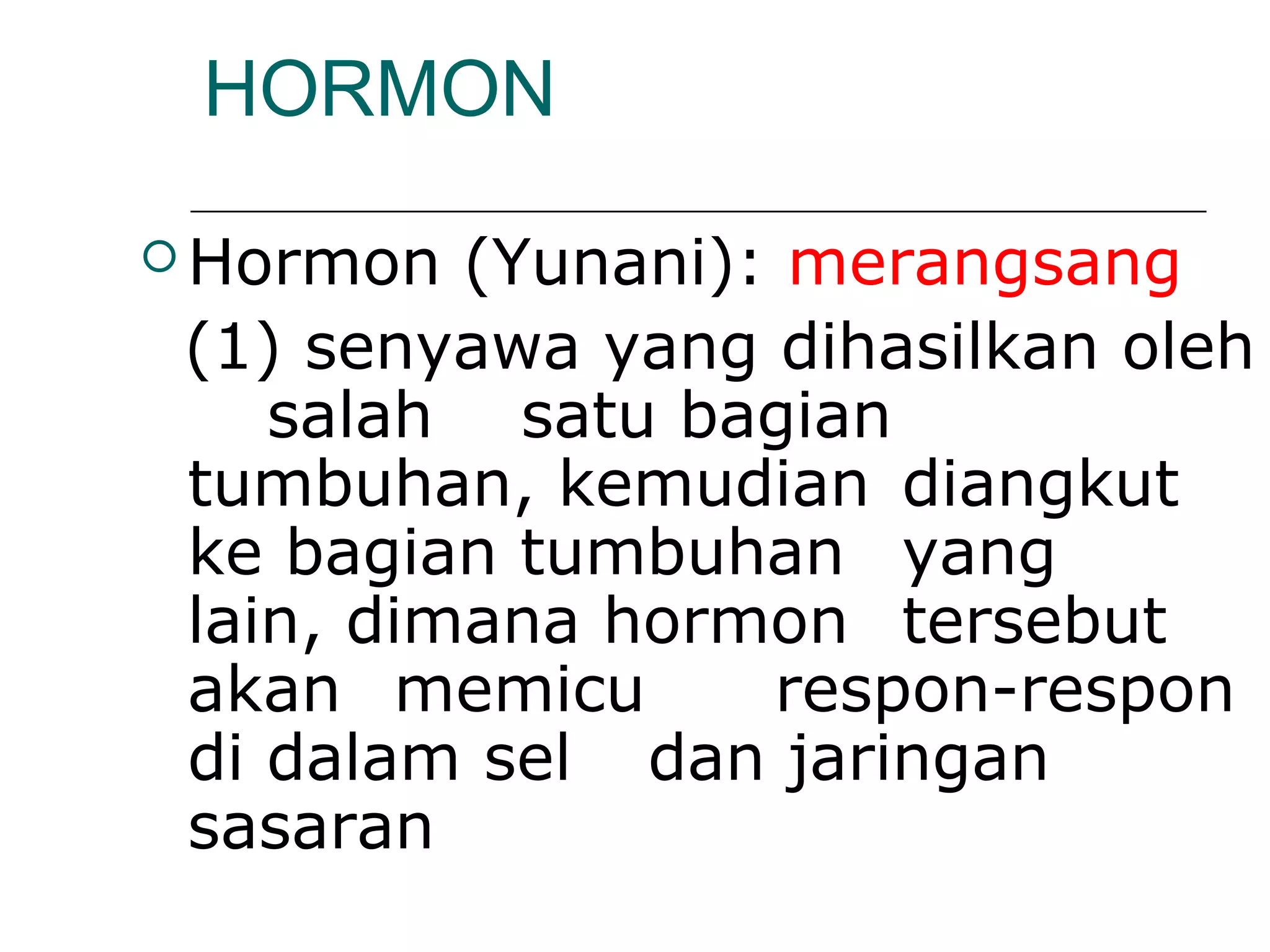 Hormon tumbuhan | PPT