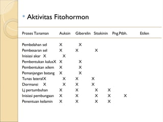 fisiologi tanaman - hormon pertumbuhan pada tanaman | PPT