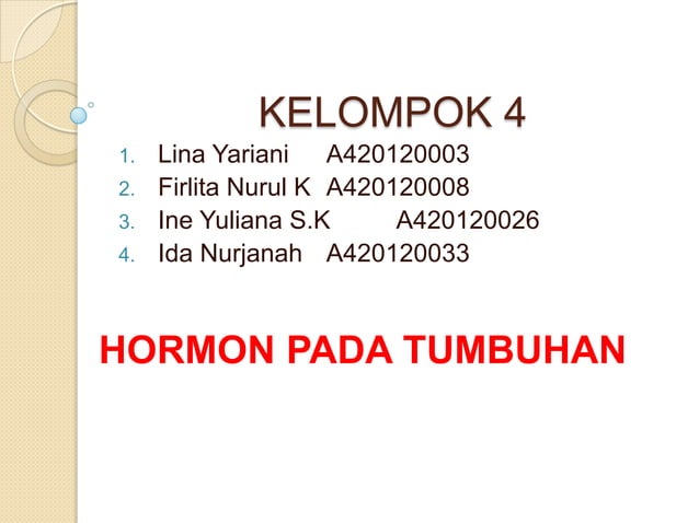 Hormon tumbuhan fistum | PPT