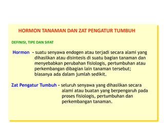 Hormon zat pengatur tumbuhan | PPTX