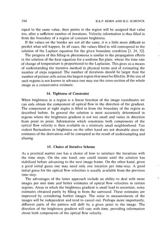Determining Optical Flow | PDF