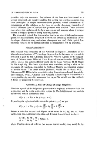 Determining Optical Flow | PDF