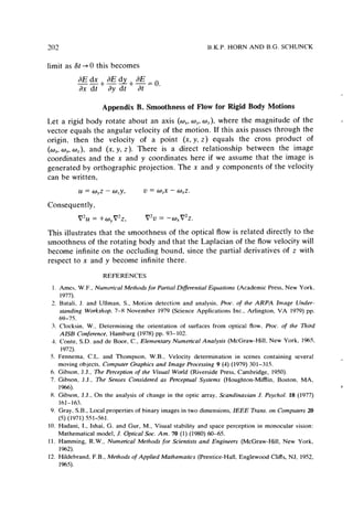 Determining Optical Flow | PDF