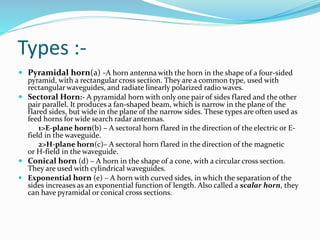 Horn antenna | PPTX