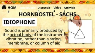 HORNBOSTEL-SACHS Classification of Musical Instruments | PPTX