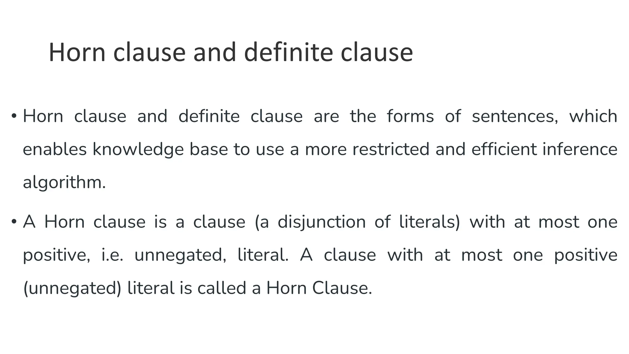 Horn clause and applications with detail | PDF | Programming Languages | Computing