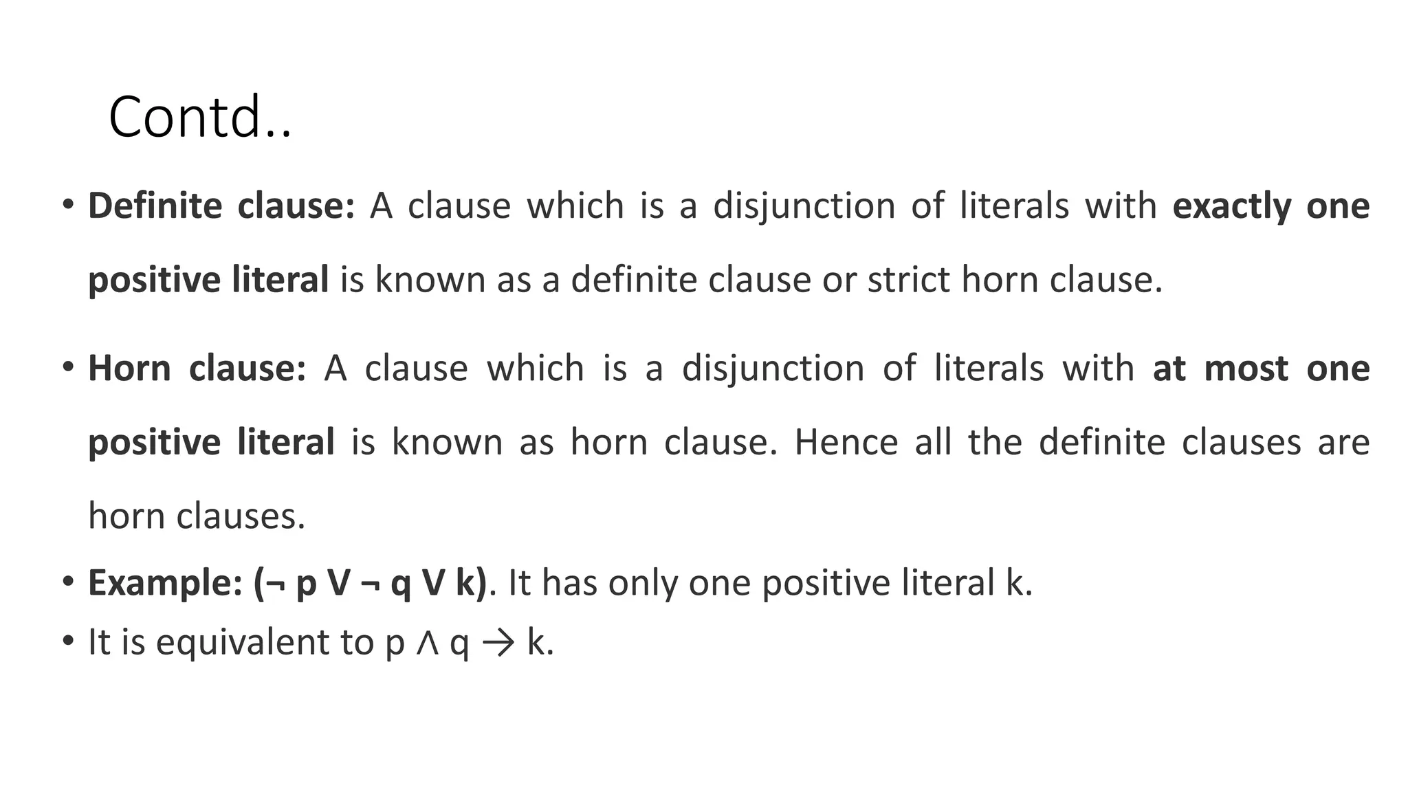 Horn clause and applications with detail | PDF