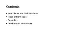 Horn clause and applications with detail | PDF