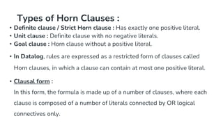 Horn clause and applications with detail | PDF | Programming Languages | Computing