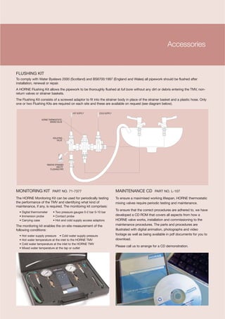 Horne - Thermostatic Mixing Valves (TMV's) Taps & Showers - Brochure | PDF