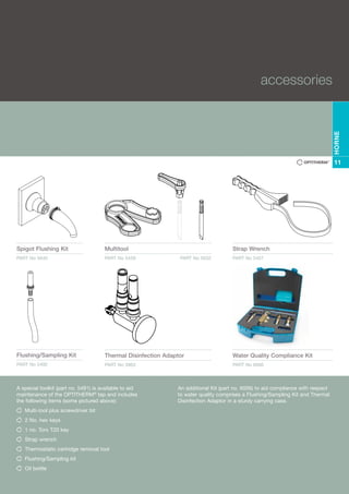 Horne OPTITHERM Thermostatic Mixing Tap - Specification Manual | PDF