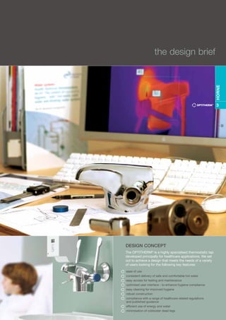 Horne OPTITHERM Thermostatic Mixing Tap - Specification Manual | PDF