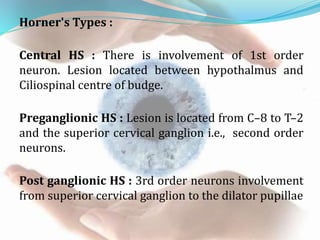 Horners syndrome | PPTX