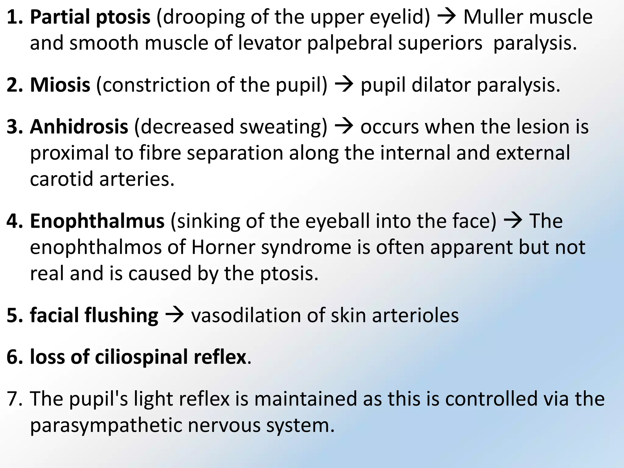 Horner syndrome. Horner's syndrome | PPTX