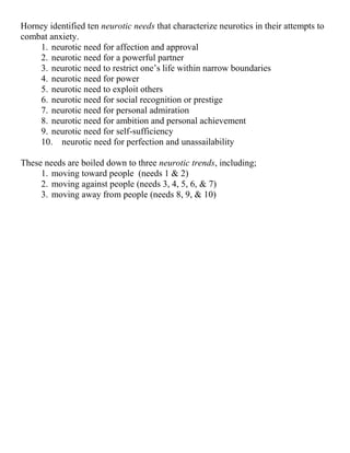 Horney and psychoanalytic social theory | PDF