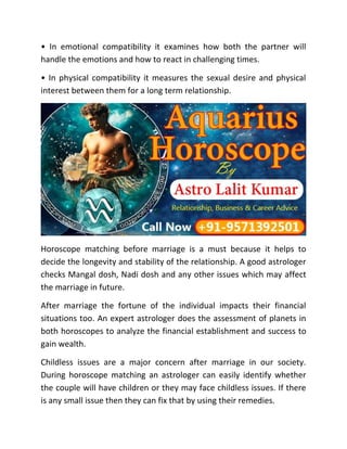 Benefits of Horoscope Matching - How to Use Horoscope Matching for Relationship Success ? | PDF