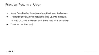 Horovod ubers distributed deep learning framework by Alex Sergeev from Uber | PPT