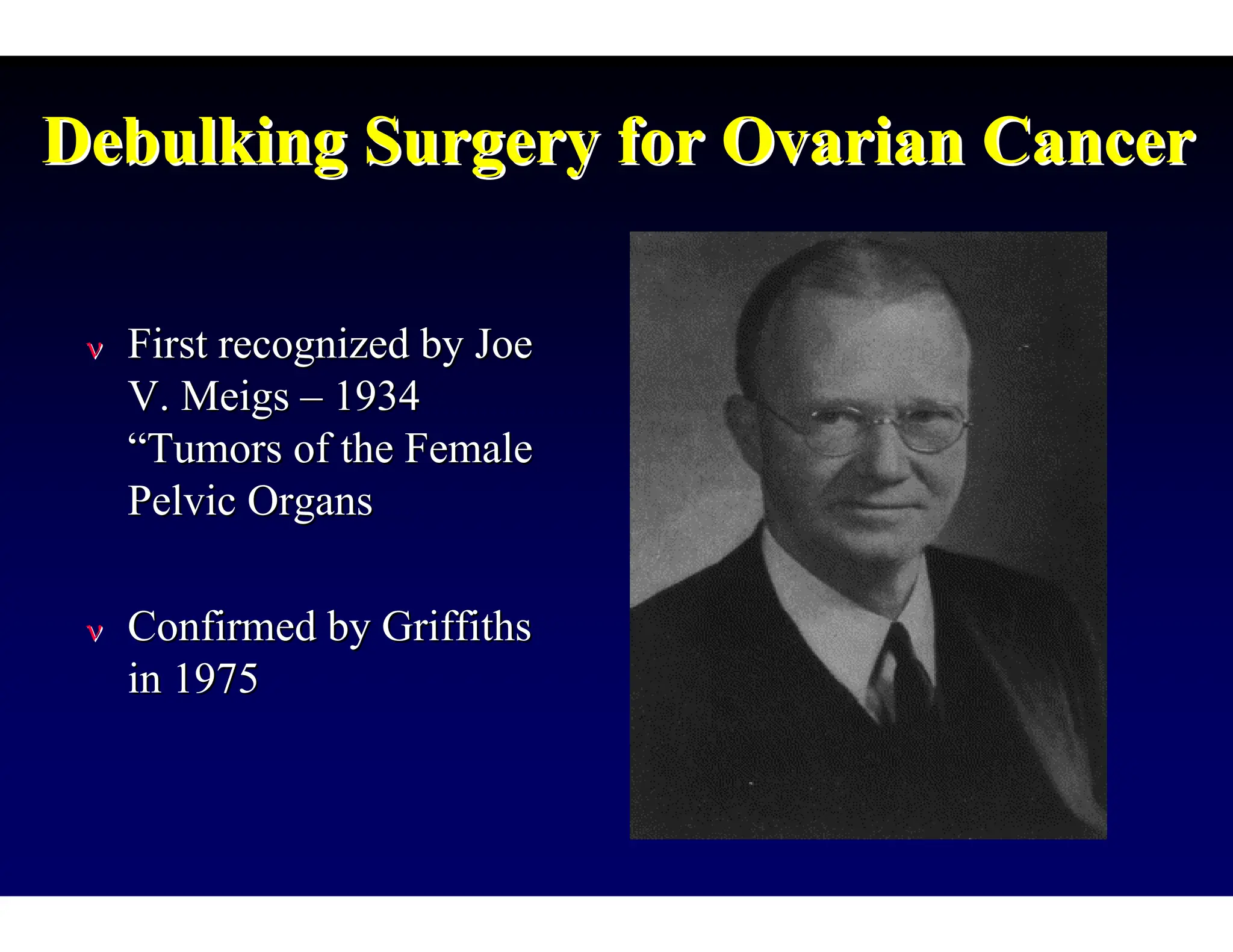 Recent advances in the surgical management of Ovarian cancer | PDF