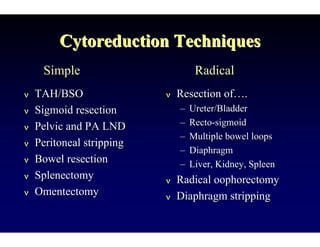 Recent advances in the surgical management of Ovarian cancer | PDF
