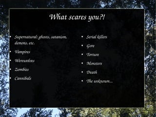 Horror | ODP | Horror | Genres