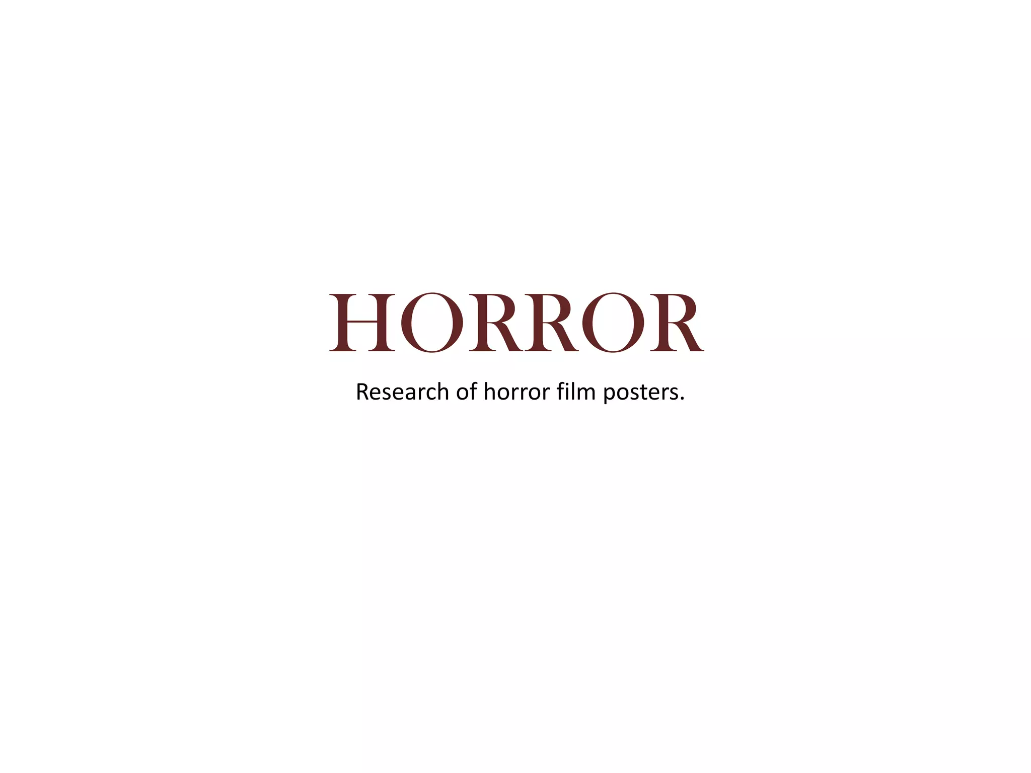 Horror | PPT