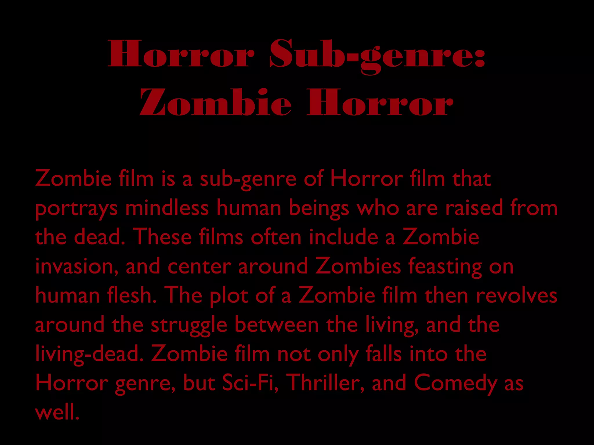 Horror | PPT | Horror | Genres