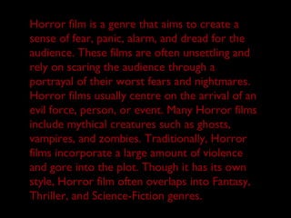 Horror | PPT | Horror | Genres