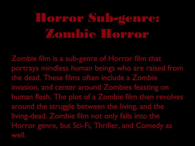 Horror | PPT | Horror | Genres