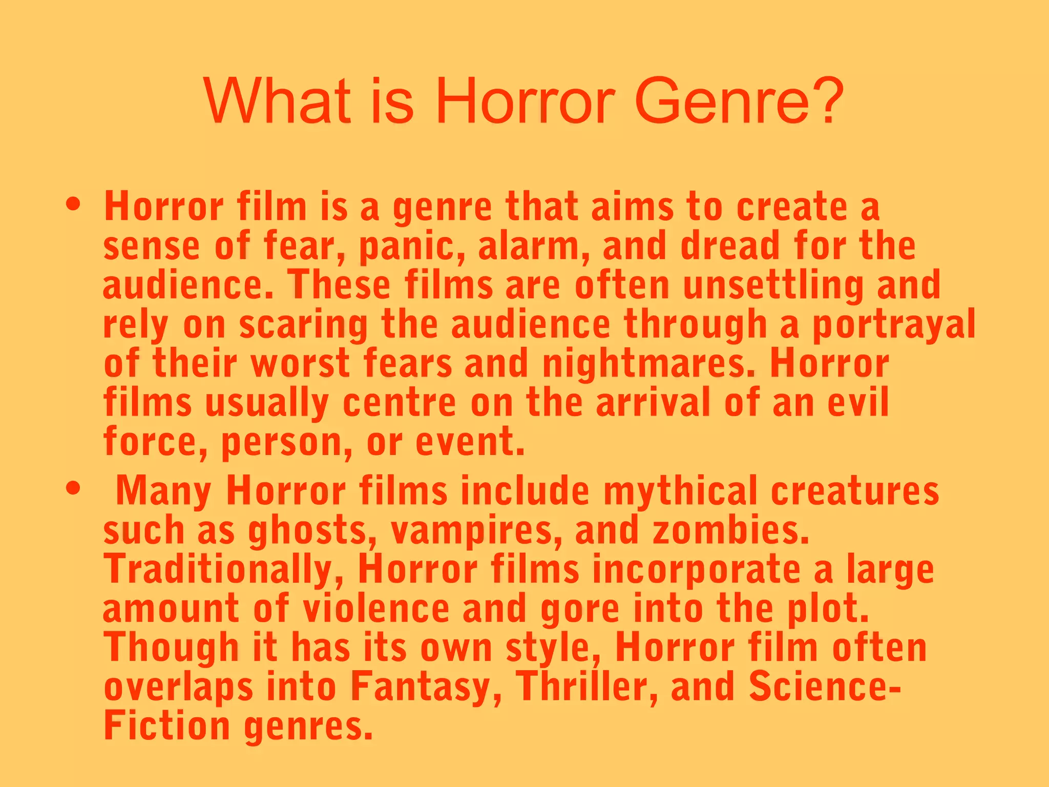 Horror genre | PPT