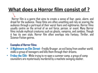 Horror-sub genres. | PPT | Horror | Genres